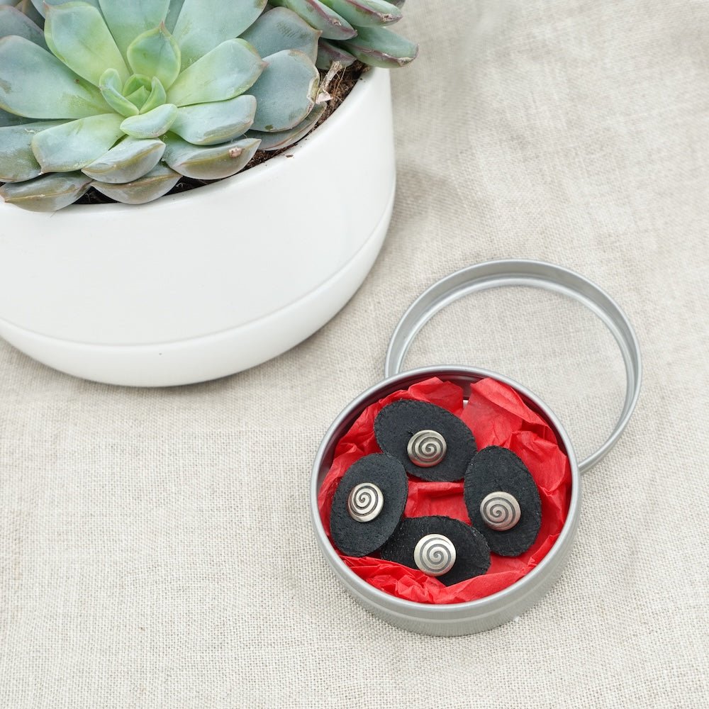 Spiral Mini Stud Buttons | Jul Designs – This is Knit